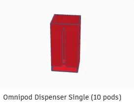 Omnipod 单盘分配器 (10个药囊) 来自 Outbreak_H1N1 MakerWorld：免费下载 3D 模型