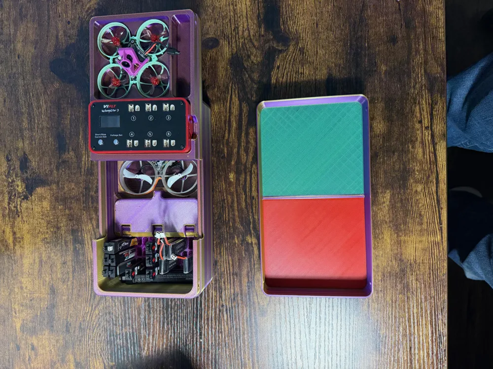 65 and 75mm Whoop and Vifly Charger box by 2dogrc MakerWorld: Download Free 3D Models