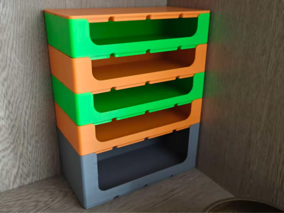 Compatible Gridfinity Side-Open Stackable Box - Free 3D Print Model ...