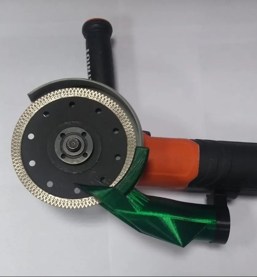 Dust extraction on an angle grinder for straight cutting - Free 3D ...