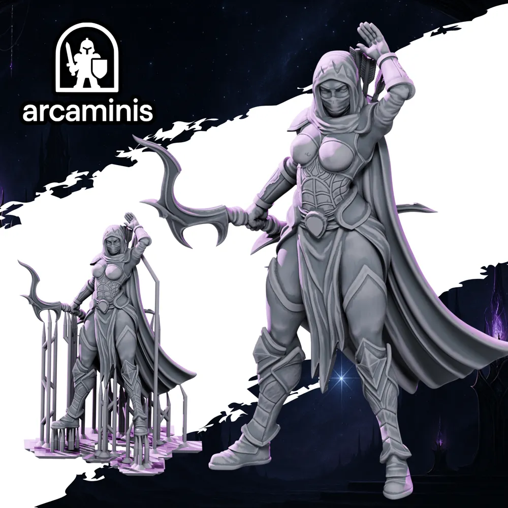 FREE FEMALE ELF ARCHER DARK ELVES ARMY 32MM SCALE - Free 3D Print Model ...