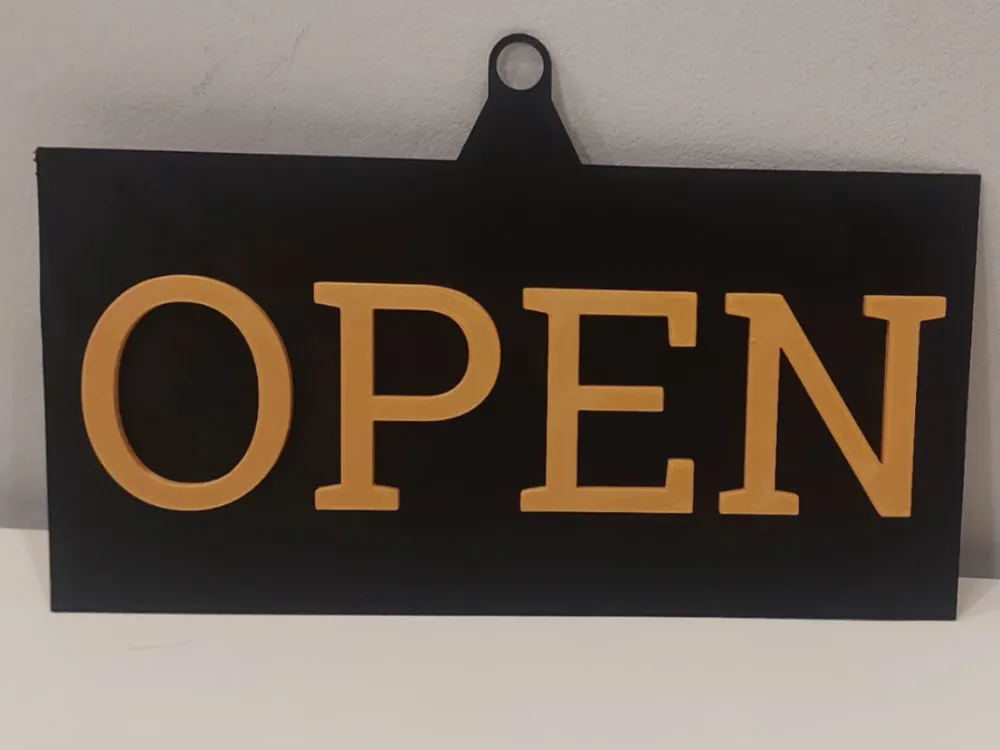 Simple open sign by Luuk Vrins MakerWorld: Download Free 3D Models