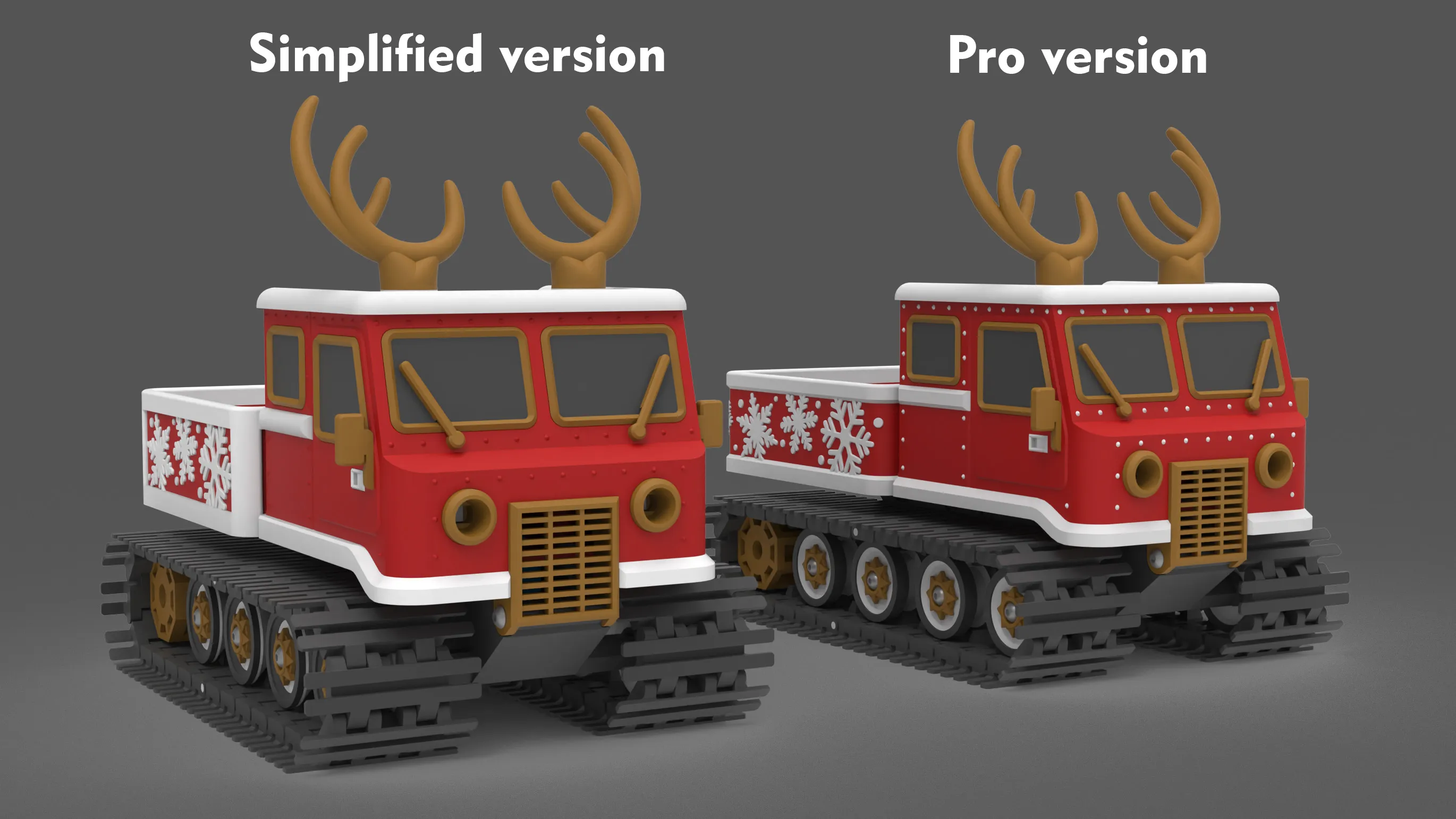 Santa's Christmas Snowcat | CyberBrick - Free 3D Print Model - MakerWorld