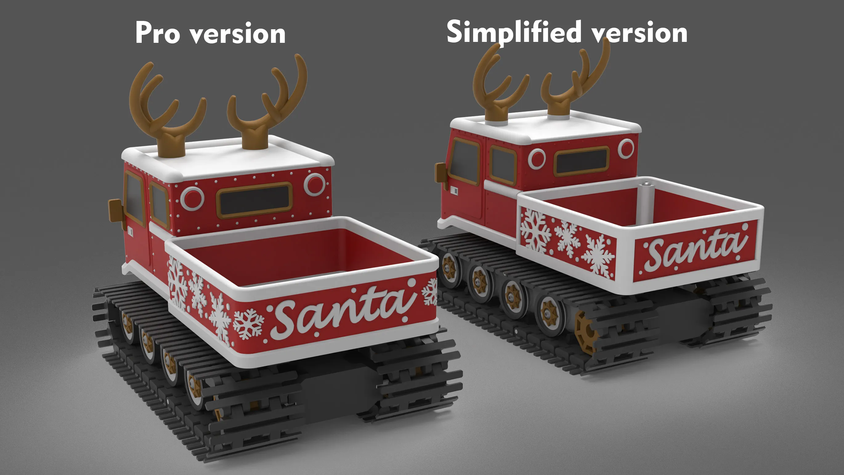 Santa's Christmas Snowcat | CyberBrick - Free 3D Print Model - MakerWorld