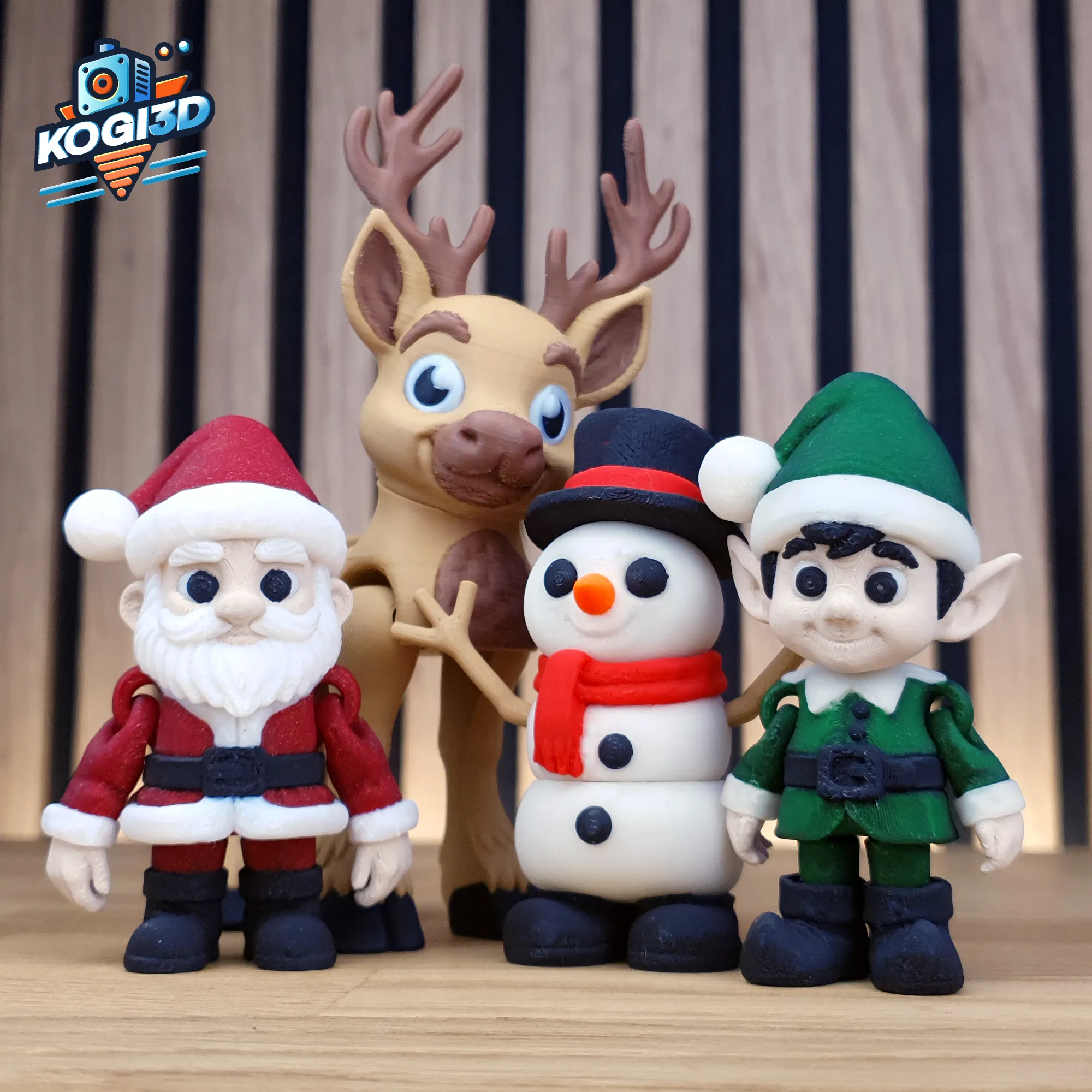 Print in Place Articulated Reindeer Model - Free 3D Print Model ...