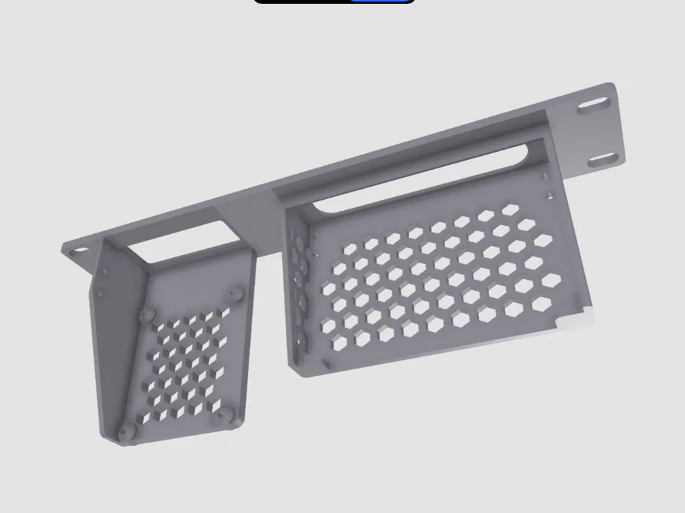 10 inch rack Unifi USW Flex Mini + RPi Remixed by Diew MakerWorld ...