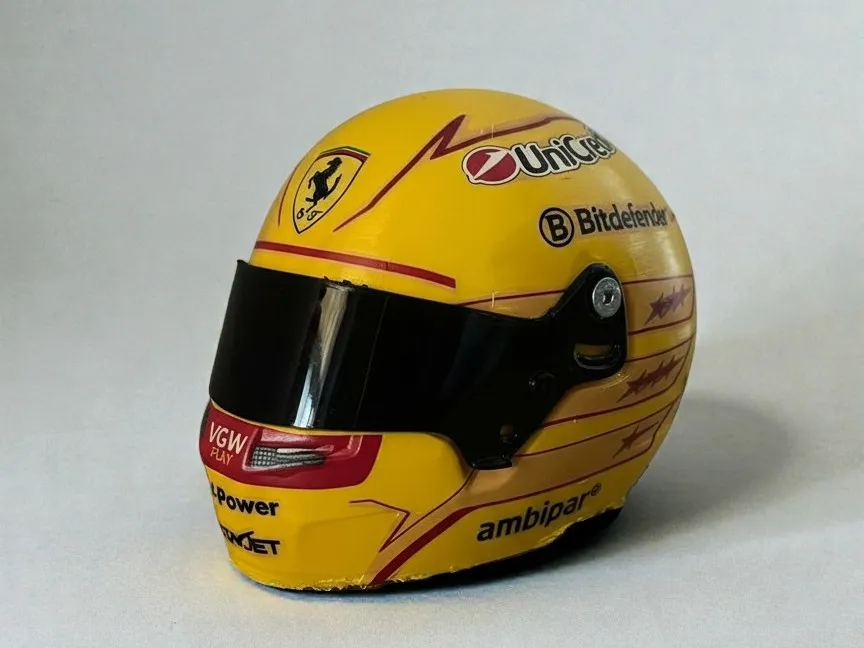 Lewis Hamilton Ferrari 2025 helmet - Free 3D Print Model - MakerWorld