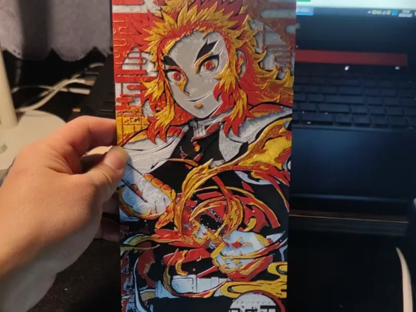 Demon Slayer Kyojuro Rengoku Flame Hashira Art Print - Free 3D Print ...