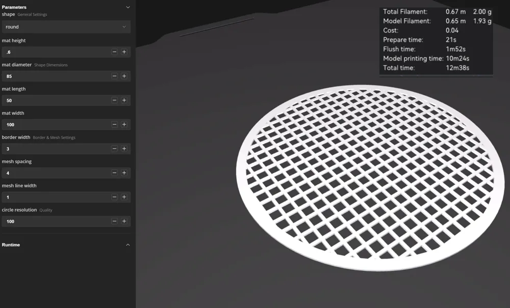 Planter drainage Mesh - Customizable/Parametric by 2hands MakerWorld ...