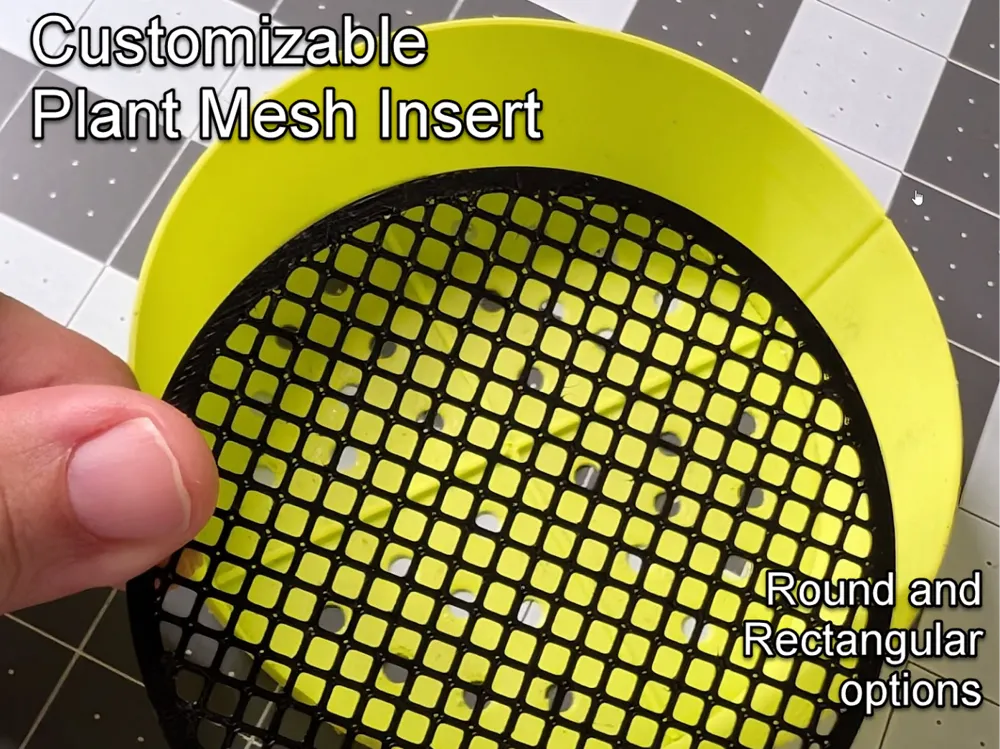Planter drainage Mesh - Customizable/Parametric by 2hands MakerWorld ...
