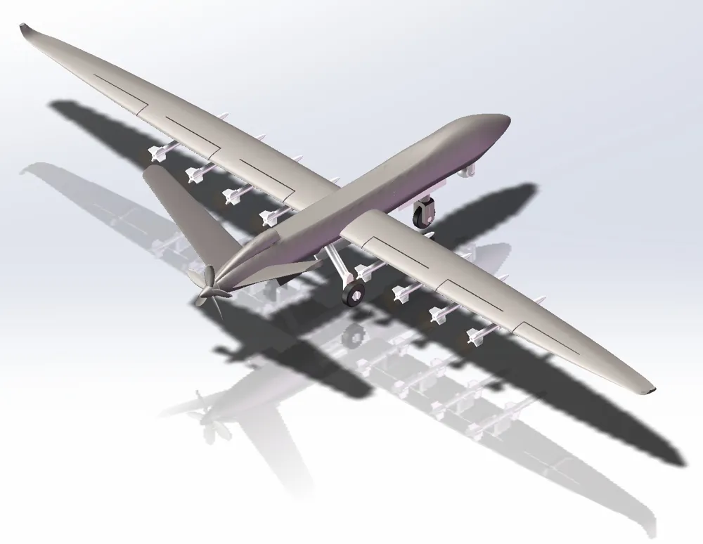 9.3 Parade Wing Loong 3 UAV - Free 3D Print Model - MakerWorld