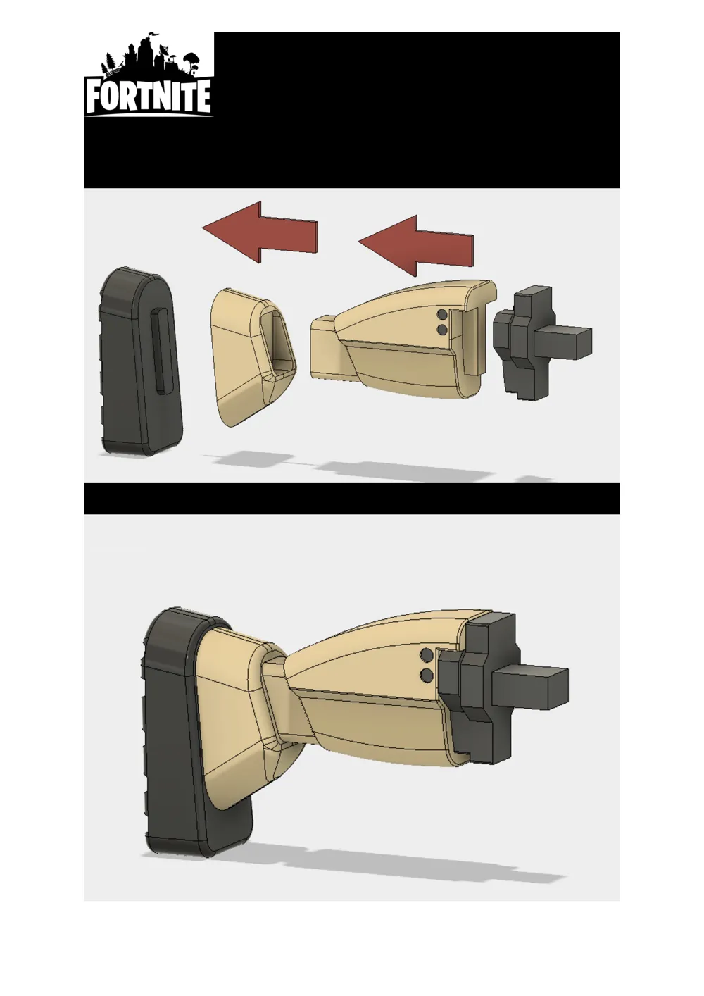 Fortnite Scar real size - Free 3D Print Model - MakerWorld