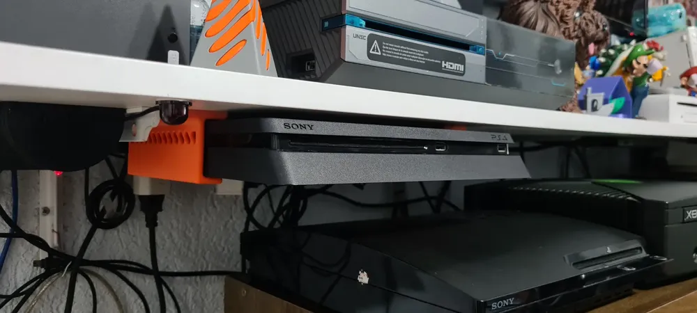 PS4 Slim Stand - Free 3D Print Model - MakerWorld