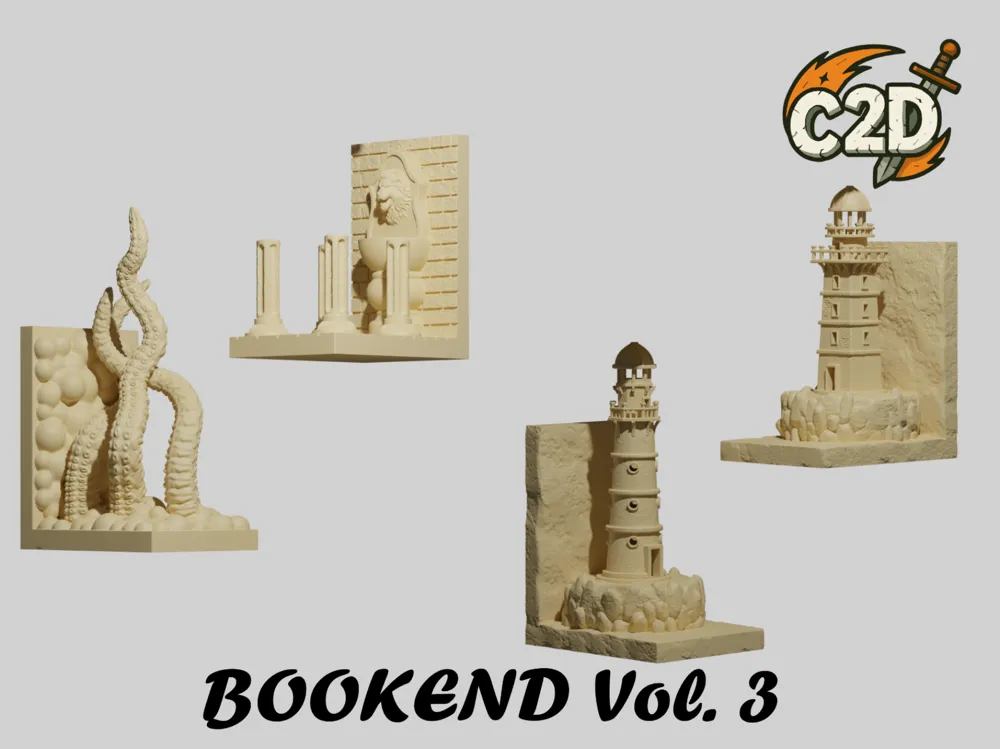 BookEnd Vol. 3 - Free 3D Print Model - MakerWorld