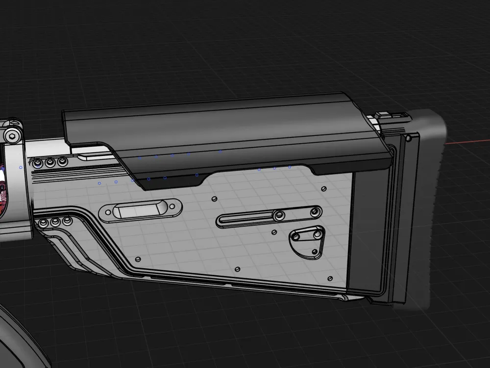 HQ-E2 Blaster Stock - CTR Cheek Rest Solution - Free 3D Print Model ...