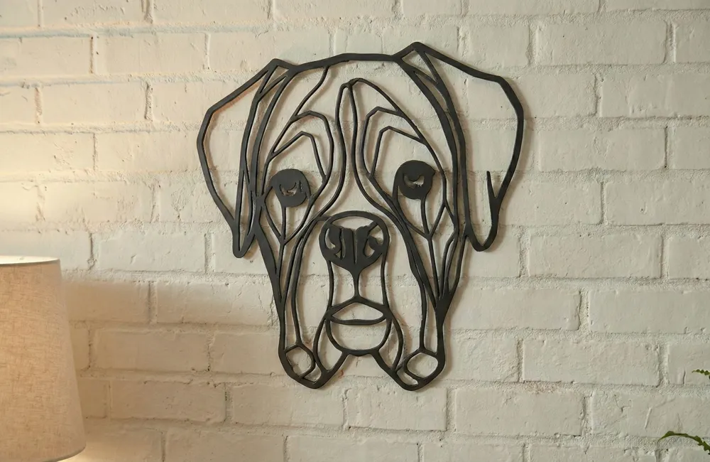 Geometric Boxer Dog Wall Art - Free 3D Print Model - MakerWorld