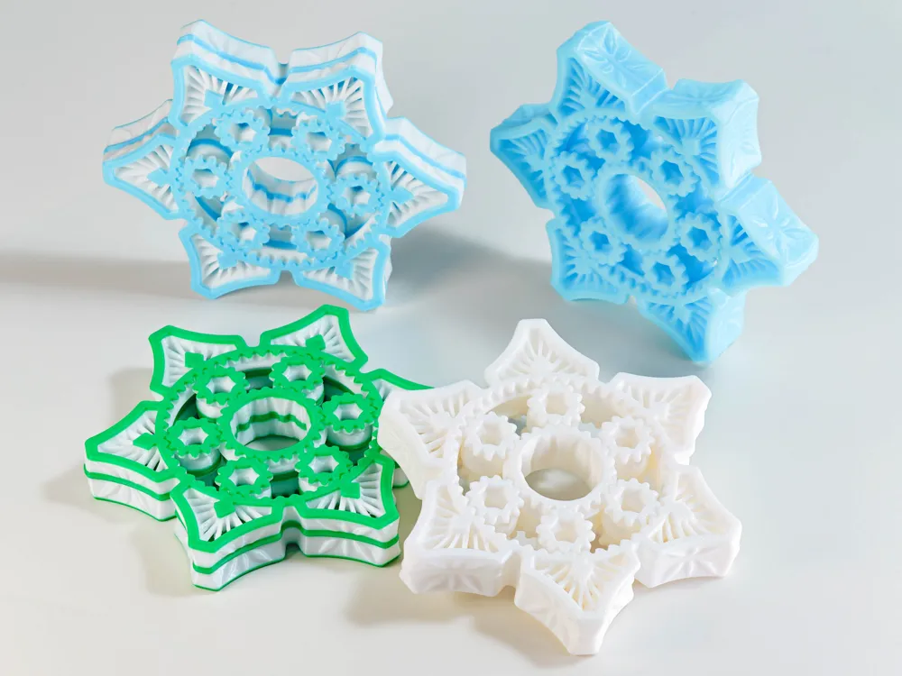 Snowflake - Planetary Gear Fidget Spinner Fidget Toy TA4 Snowflake ...