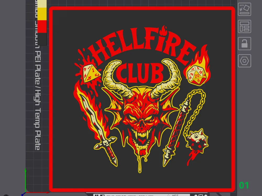 Logo du Hellfire Club de Stranger Things (Compatible AMS) par Ryan ...