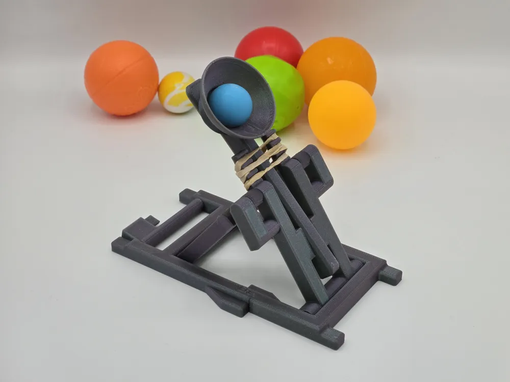 Print in Place Pop-up Catapult w/ Trigger - Free 3D Print Model - MakerWorld