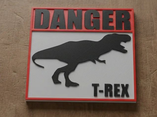 T-REX DANGER - Free 3D Print Model - MakerWorld