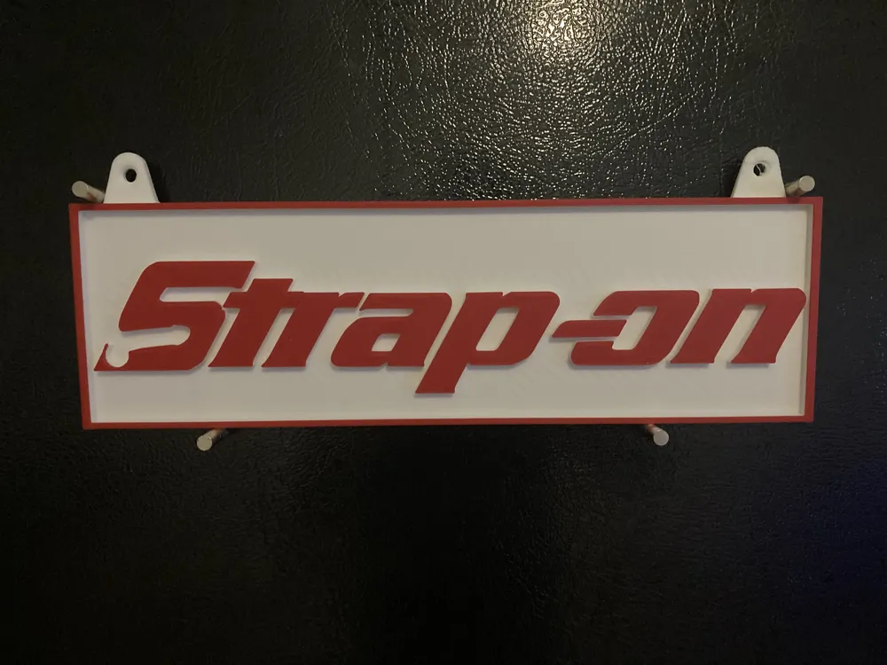 Strap-on parody sign - Free 3D Print Model - MakerWorld