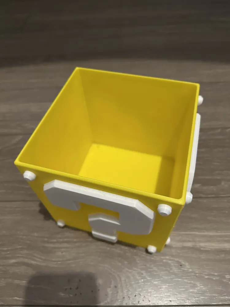 Question Mark Trash Can Mario Theme - Free 3D Print Model - MakerWorld