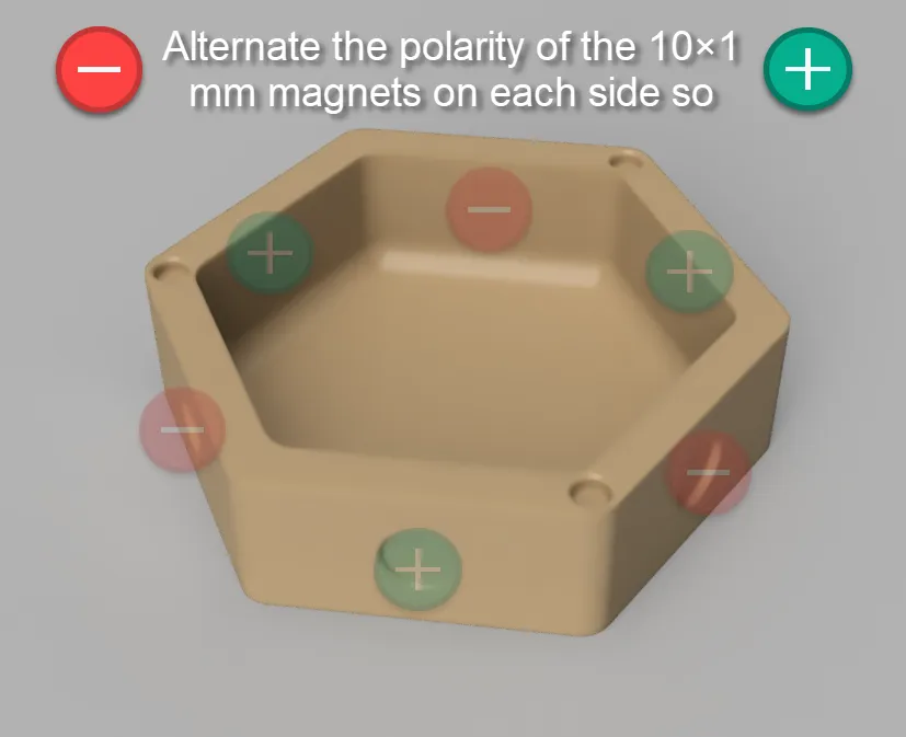Hexagonal Magnetic Token Holder - Free 3D Print Model - MakerWorld