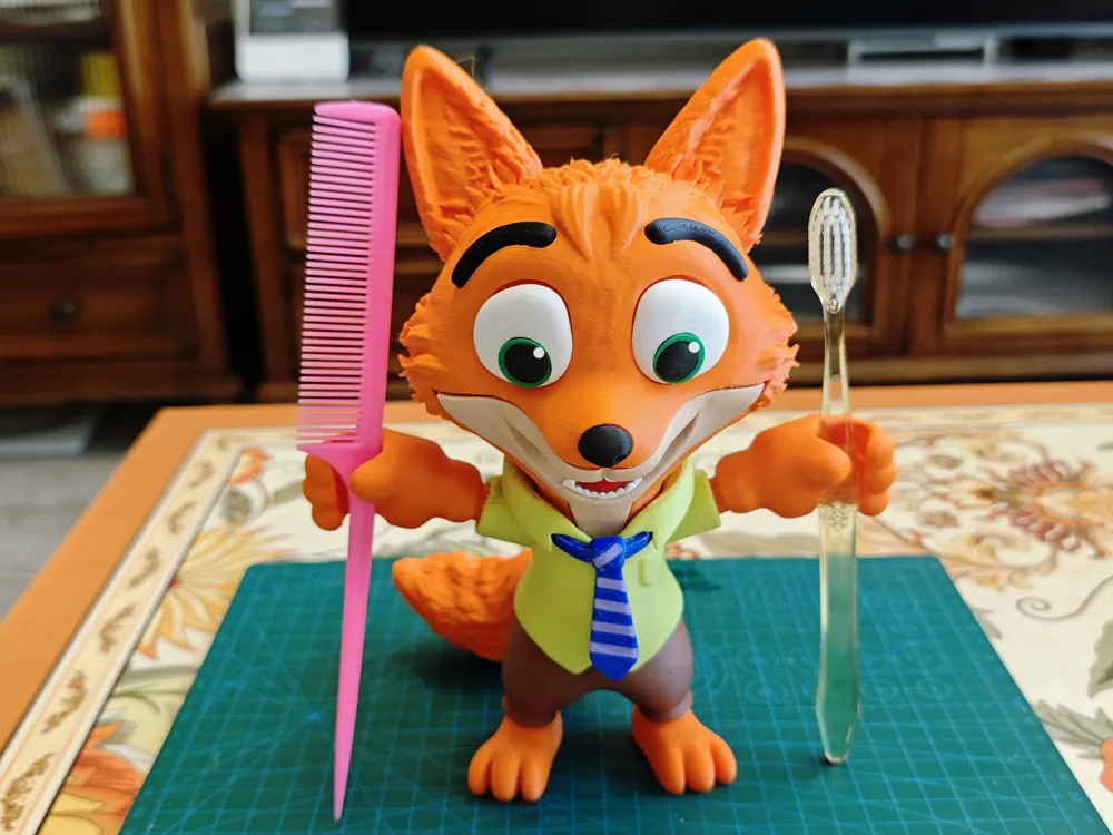 Zootopia 2 Fox Nick Wilde Figure, Toothbrush Holder, Cutlery Storage ...