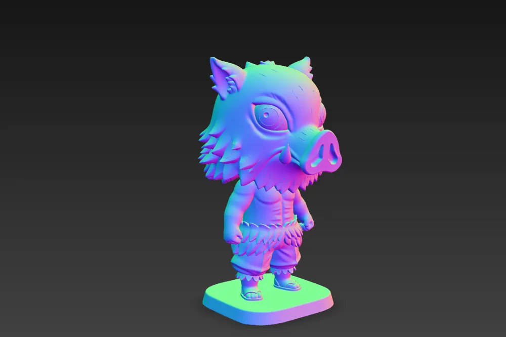 Chibi Cute - Hashibira Inosuke - Piggy Muscle Man - Boar Rush - Demon ...