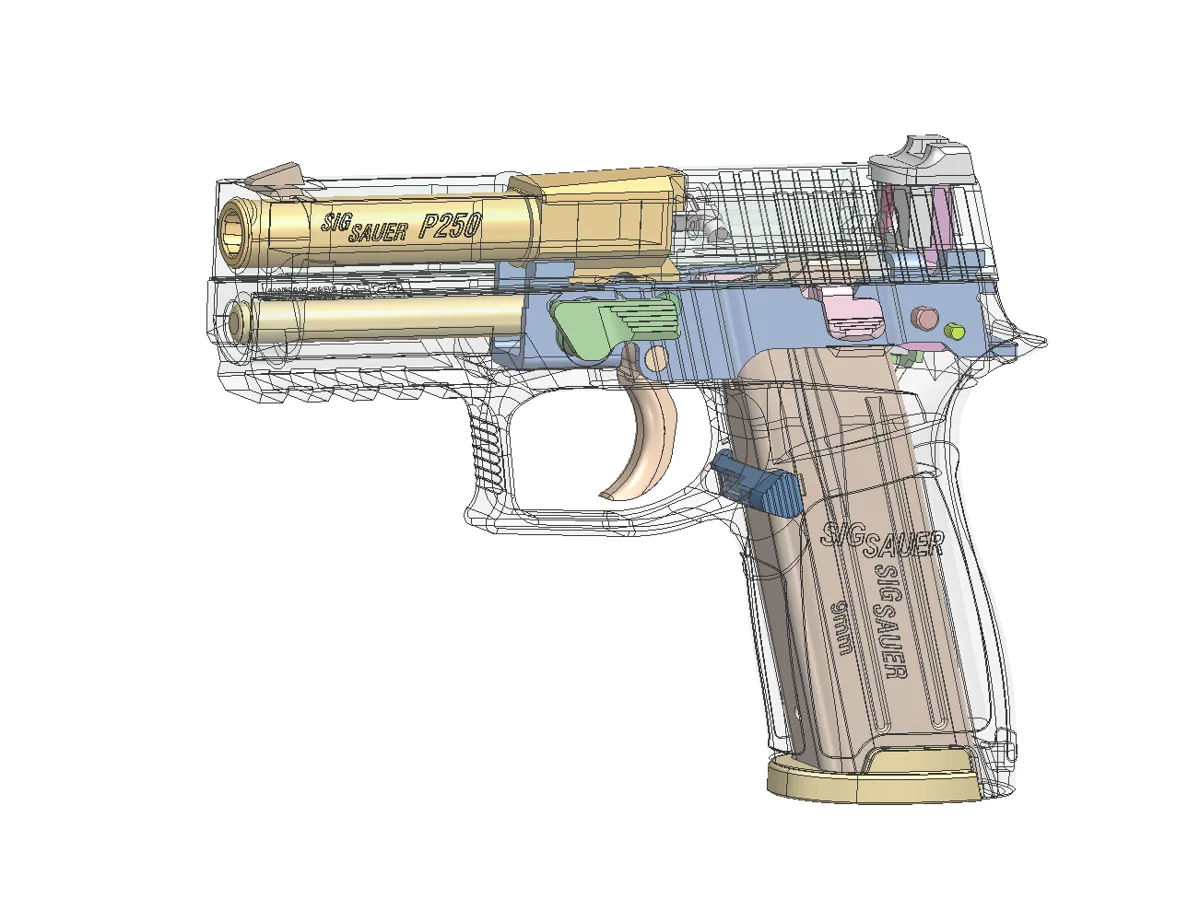 P250 Model Handgun (Non-firing) - Free 3D Print Model - MakerWorld