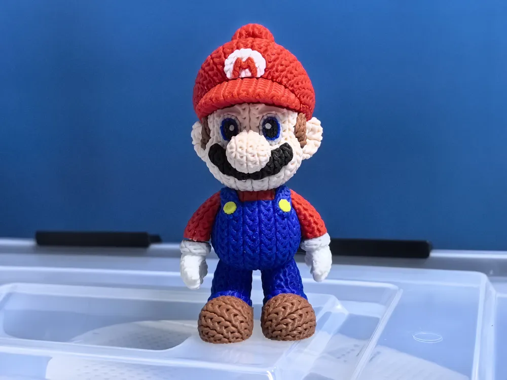 Knitted Chibi Super Mario Pendant Mario Yarn Version Multi-color ...