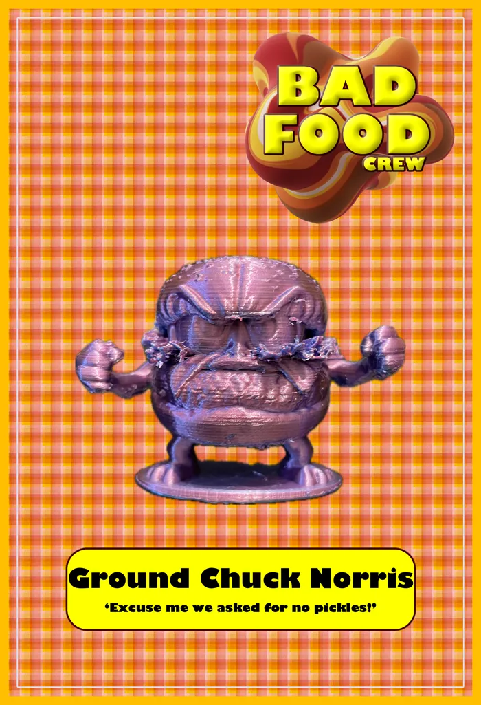 Ground Chuck Norris - Bad Food Crew by JoeLachiana MakerWorld: Download ...