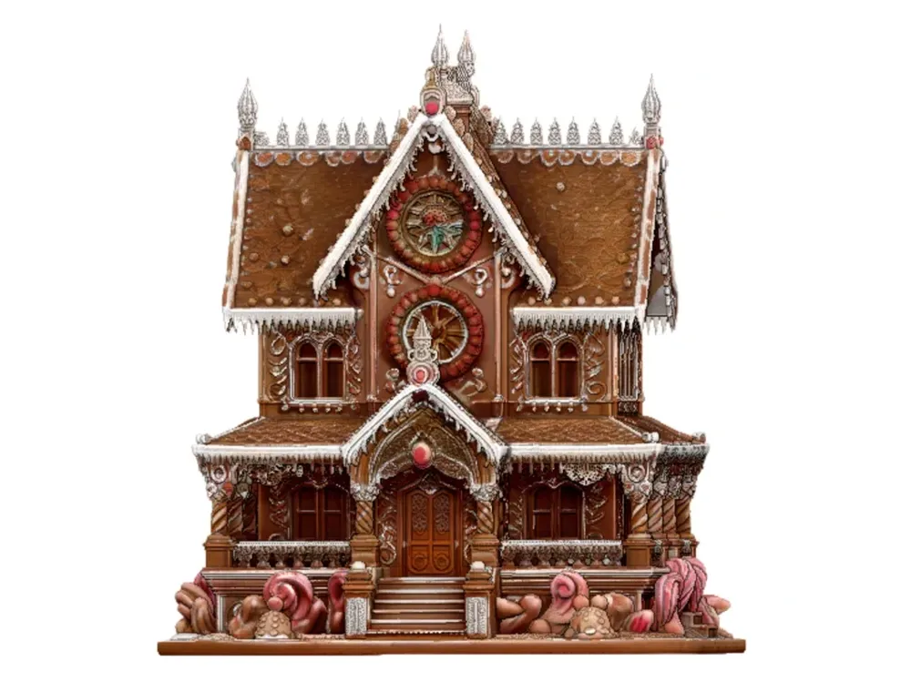 Decorazione Natalizia Casa di Pan di Zenzero - Free 3D Print Model ...