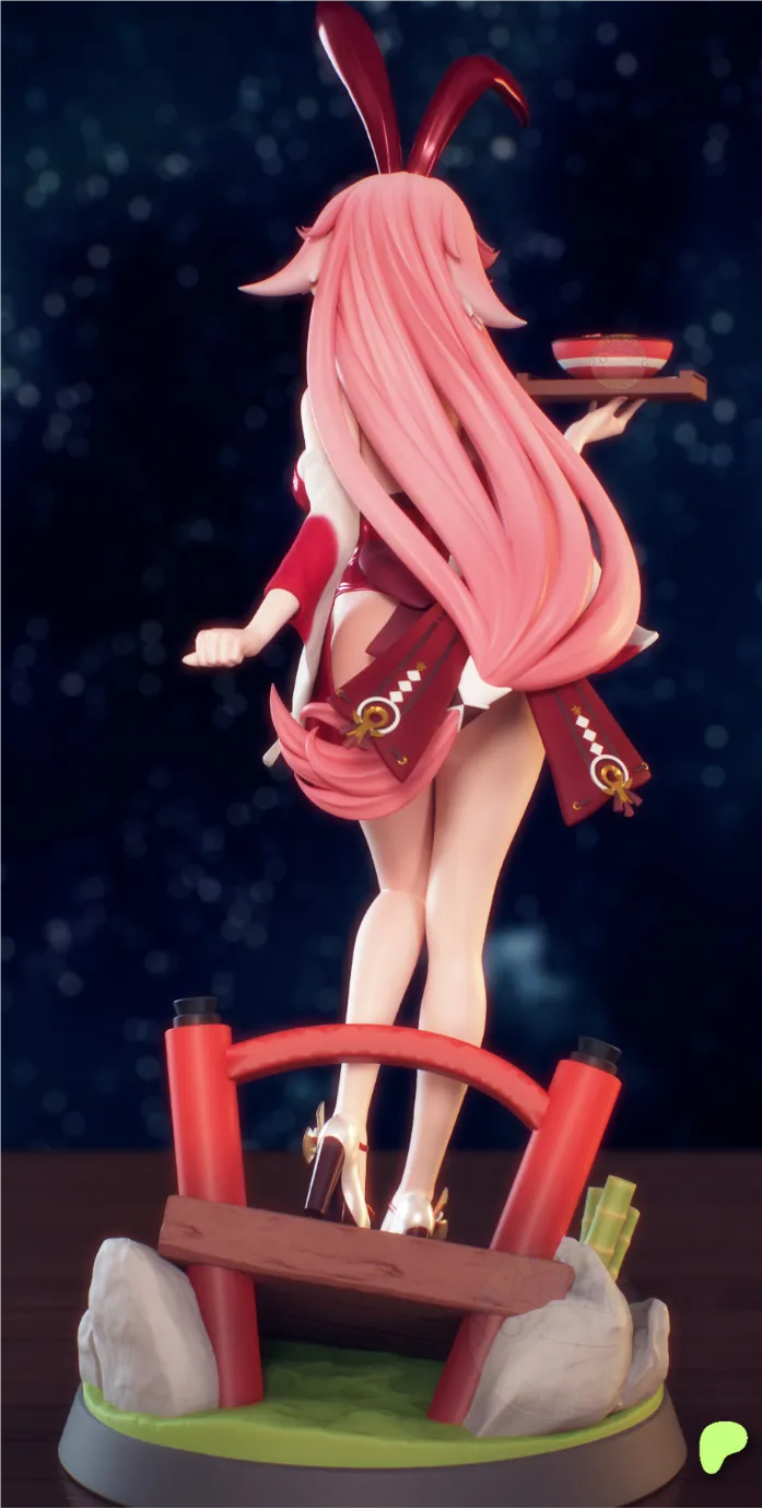 Bunny Girl Yae Miko - Free 3D Print Model - MakerWorld