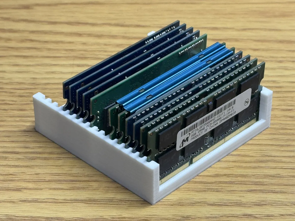 SO-DIMM RAM Memory Storage Rack - 16 Slot Remixed by Biochao MakerWorld: Download Free 3D Models