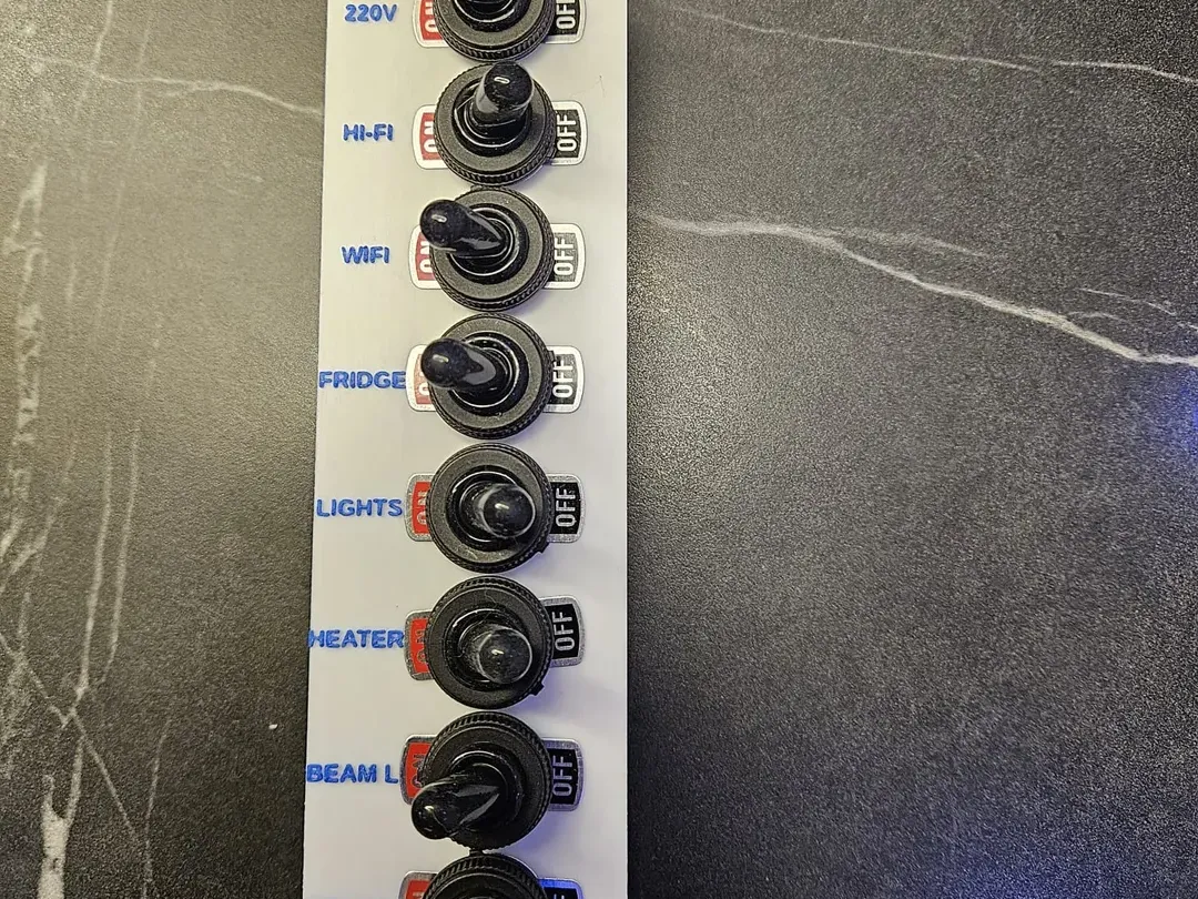 Toggle Switches Panel Parametric - Free 3D Print Model - MakerWorld