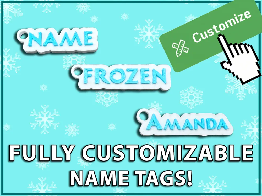 Frozen Filmstil Schriftart Benutzerdefinierter Schlüsselanhänger ...