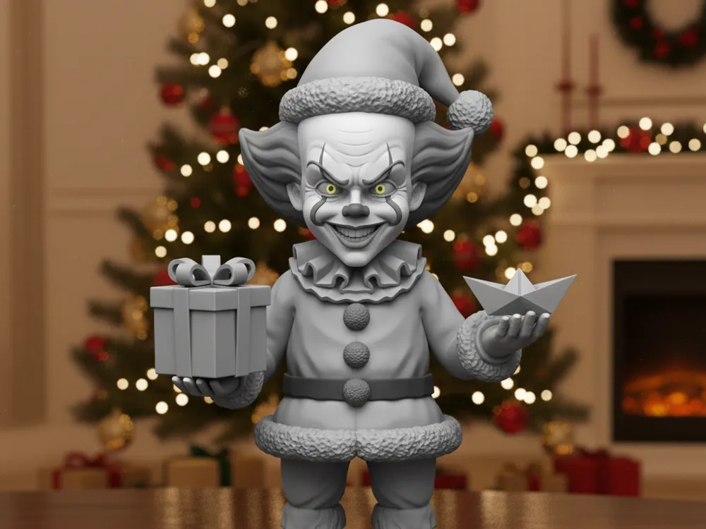 Merry christmas from pennywise - Free 3D Print Model - MakerWorld
