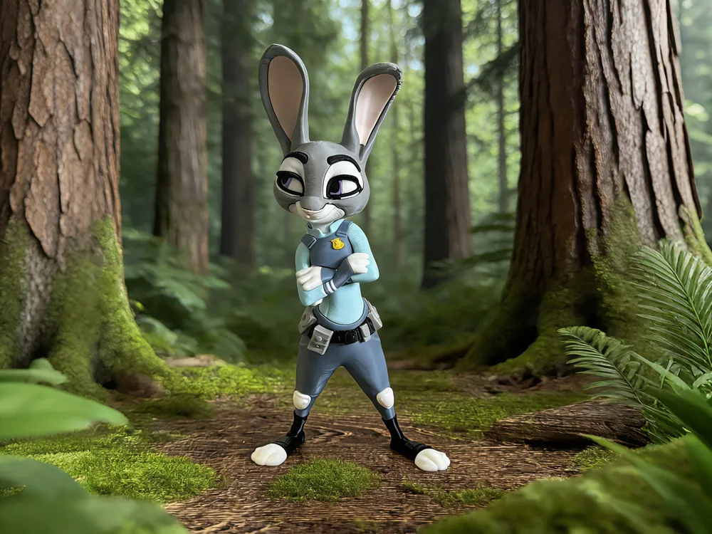 Zootopia Judy Hopps Disney multi-part no AMS needed - Free 3D Print ...