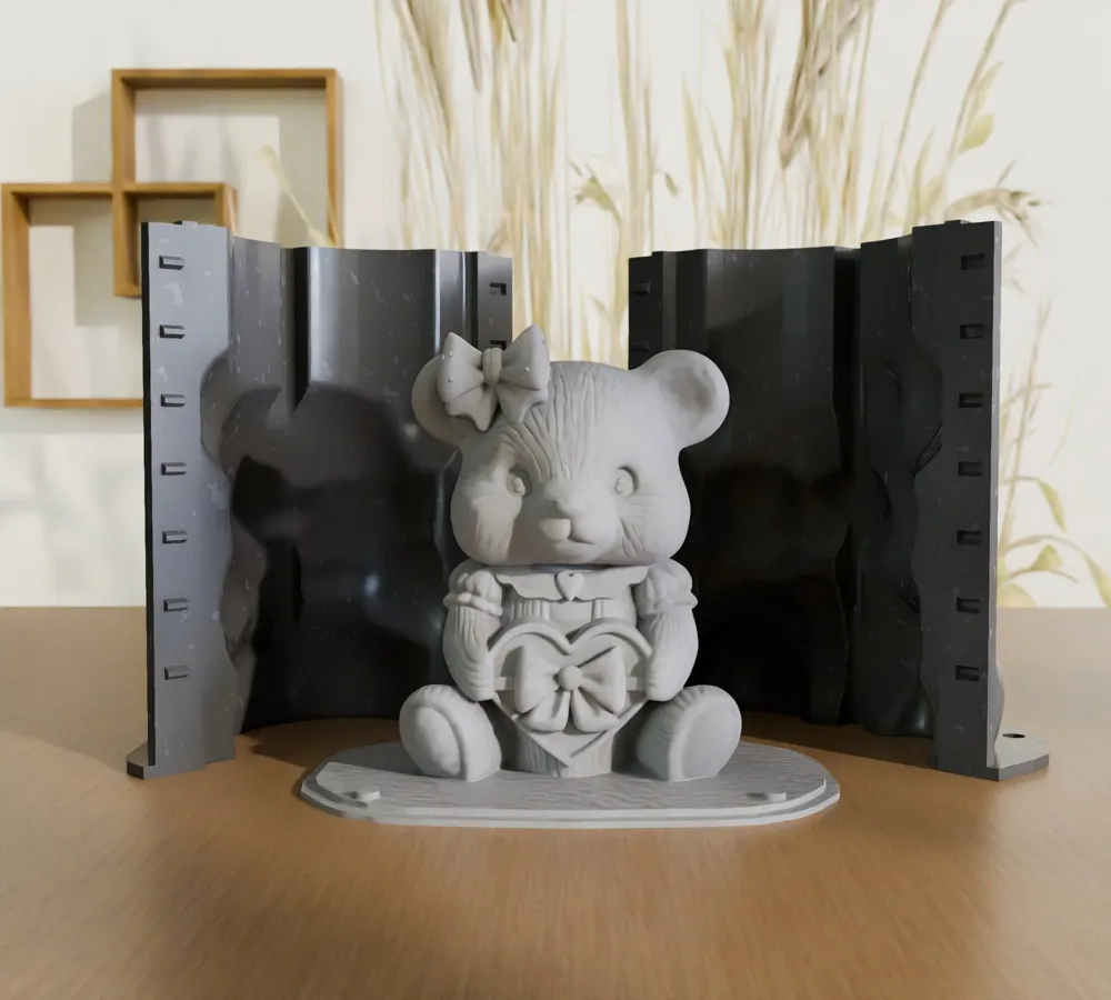 Valentine's Day Bear Silicone Mold - Free 3D Print Model - MakerWorld