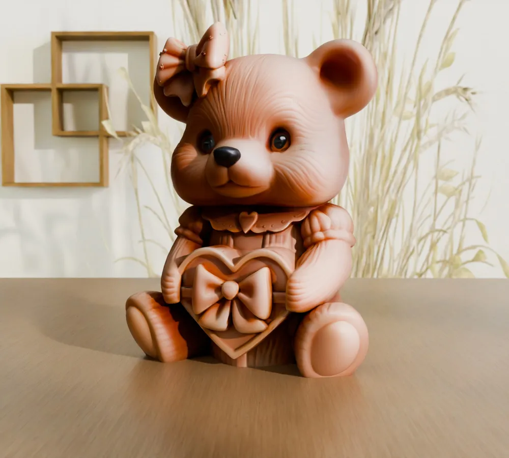 Valentine's Day Bear Silicone Mold - Free 3D Print Model - MakerWorld