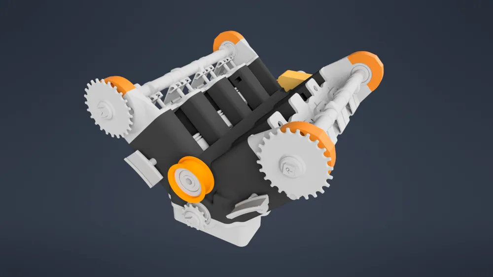 V8 Engine Model | Moving parts - Free 3D Print Model - MakerWorld