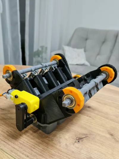 V8 Engine Model | Moving parts - Free 3D Print Model - MakerWorld