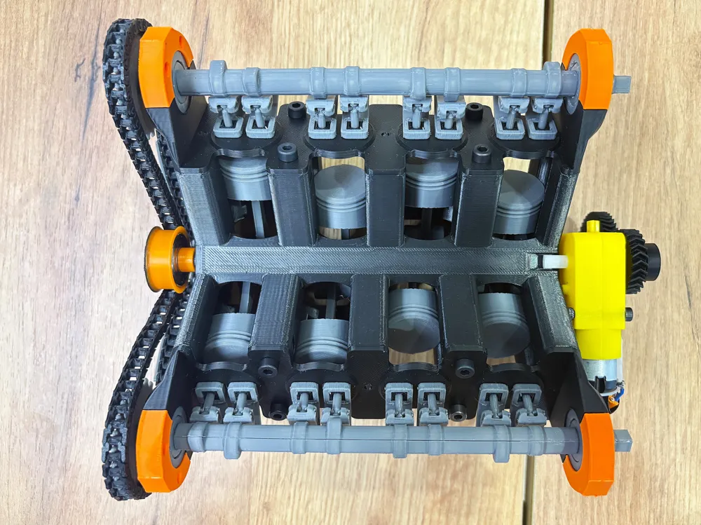 V8 Engine Model | Moving parts - Free 3D Print Model - MakerWorld
