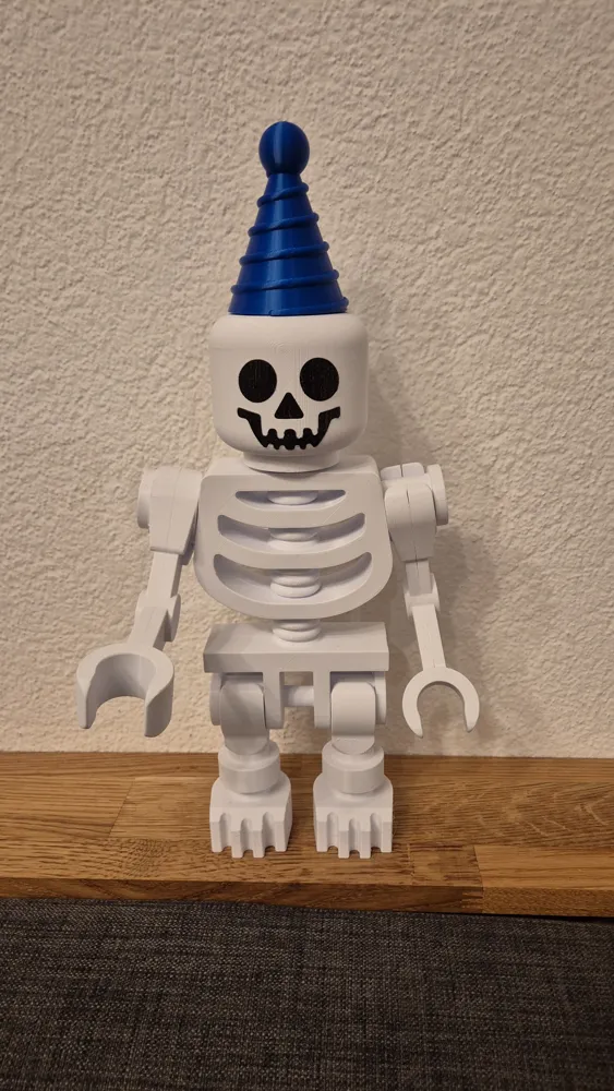 Party Hat for Mega Brick Skeleton - Free 3D Print Model - MakerWorld