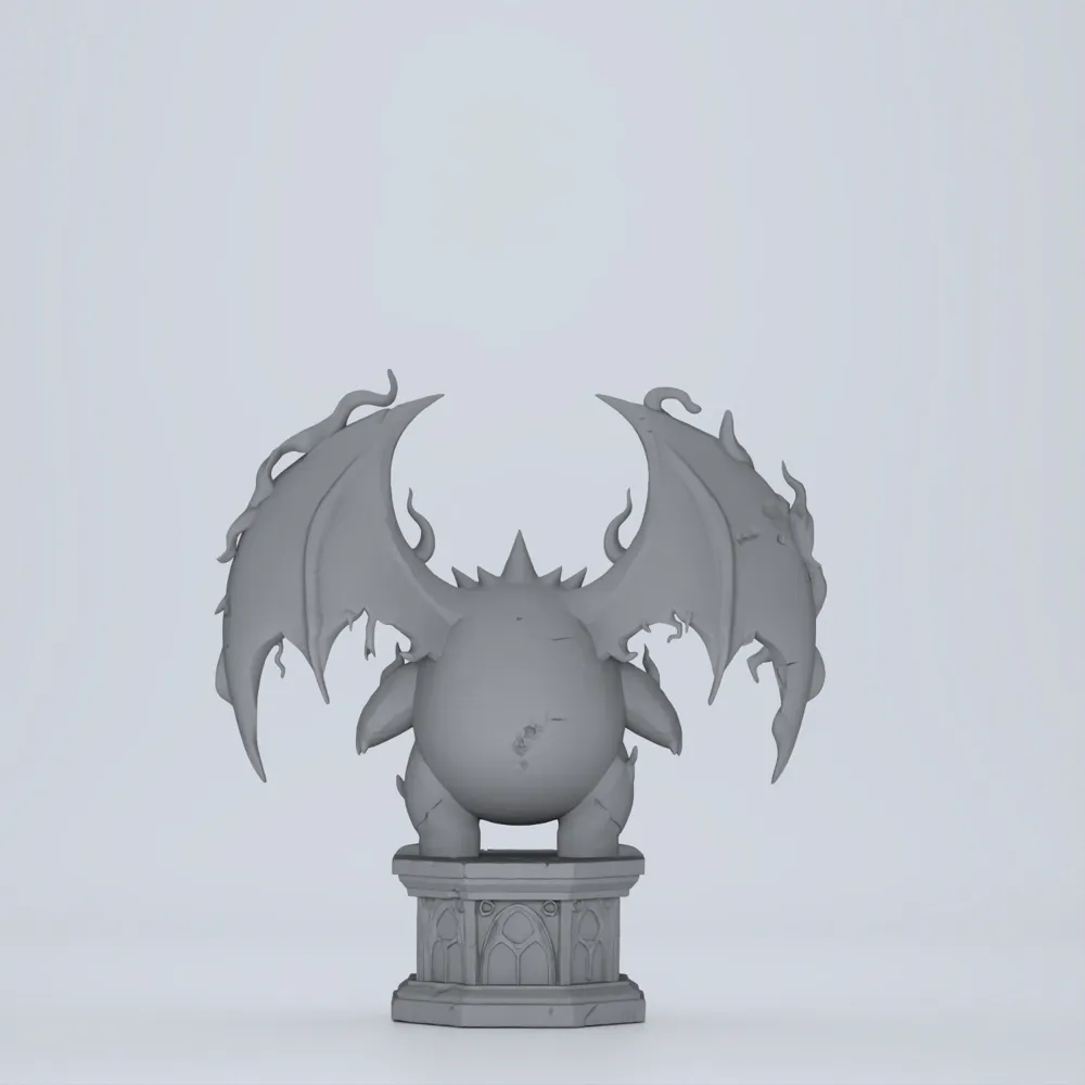Gengar on a gothic stone - Free 3D Print Model - MakerWorld