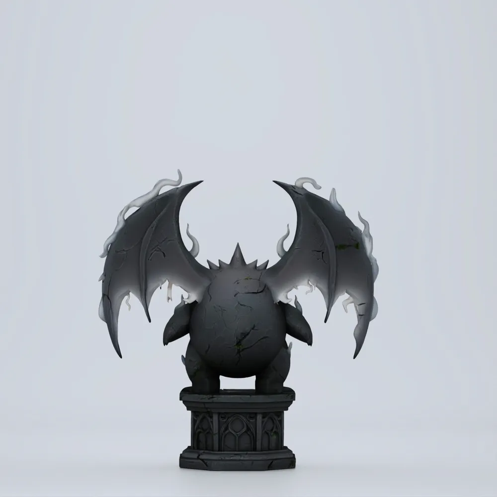 Gengar on a gothic stone - Free 3D Print Model - MakerWorld
