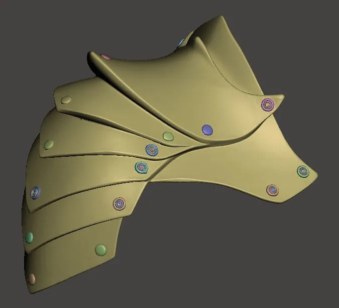 Shoulder Pauldron – Static Cosplay Armor, 4 Parts - Free 3D Print Model ...