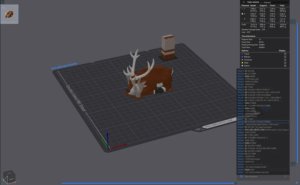 Reindeer Figurine - Free 3D Print Model - MakerWorld