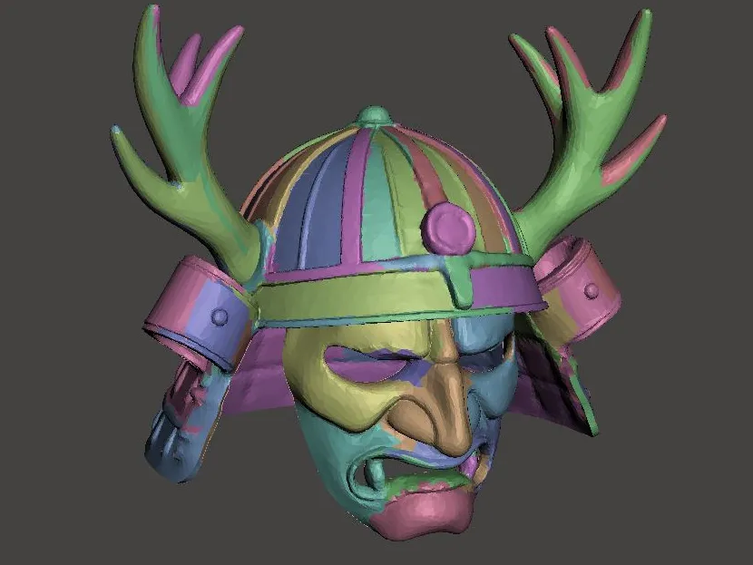 Japanese Samurai Kabuto – Warrior Mask SPLIT UP by Timberlake Creations ...